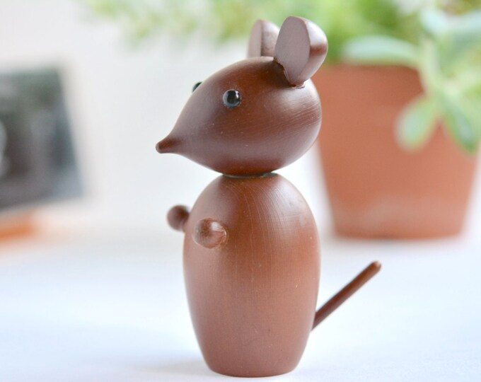 A Vintage Japanese Authentic Wooden Mouse Figure in the Style - Etsy