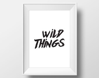 Wild things print | Etsy