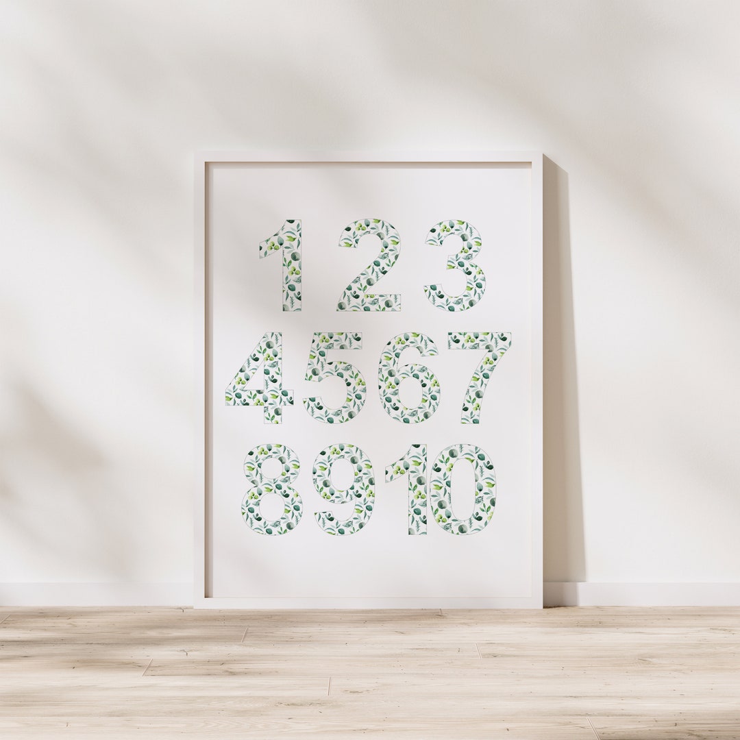 Australian Gum Leaf Chart 1 - 10: Educational Prints, Leaf Number ...