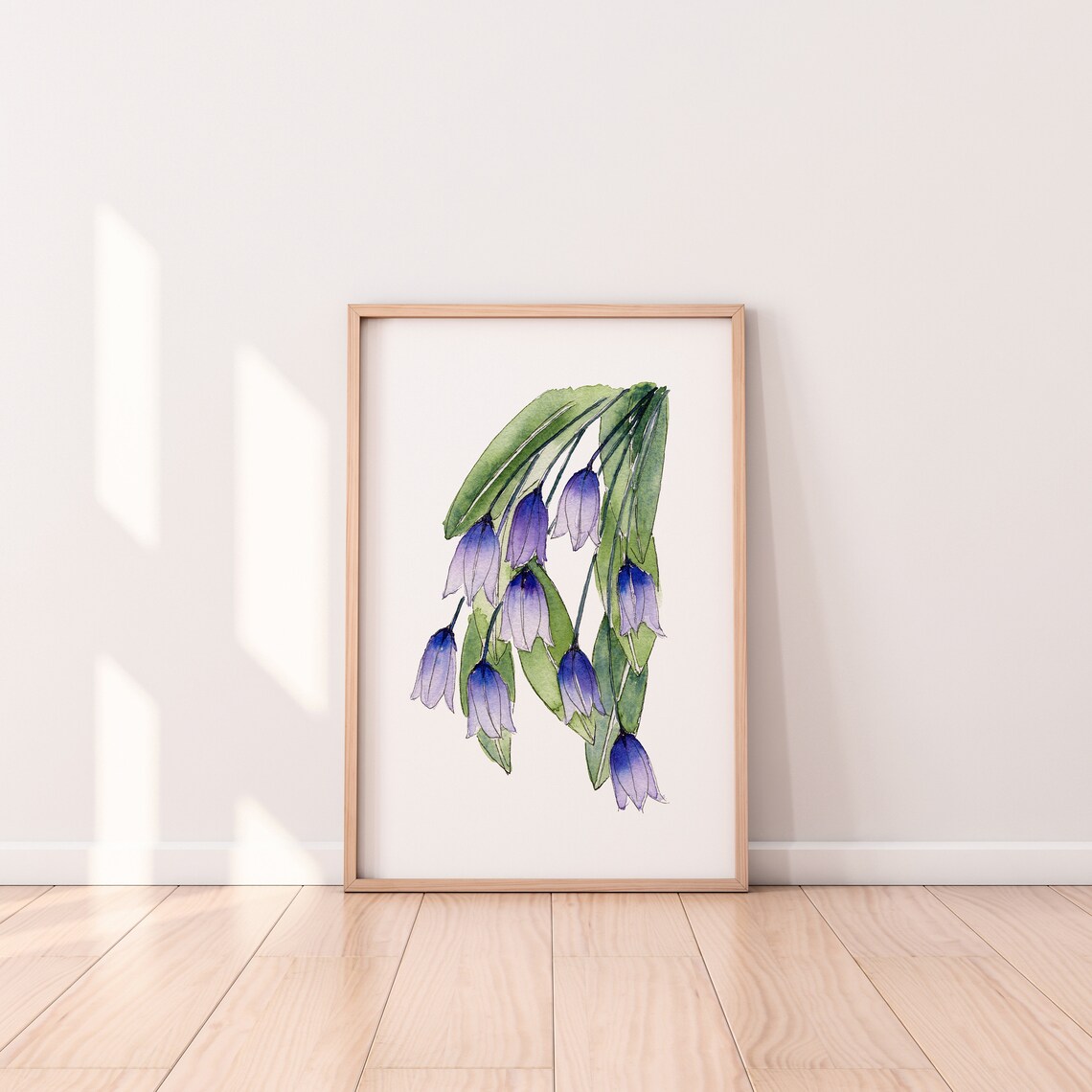 Bluebells Australian Native Flower Print A4 A3 A2 Blue Wall Art Decor ...