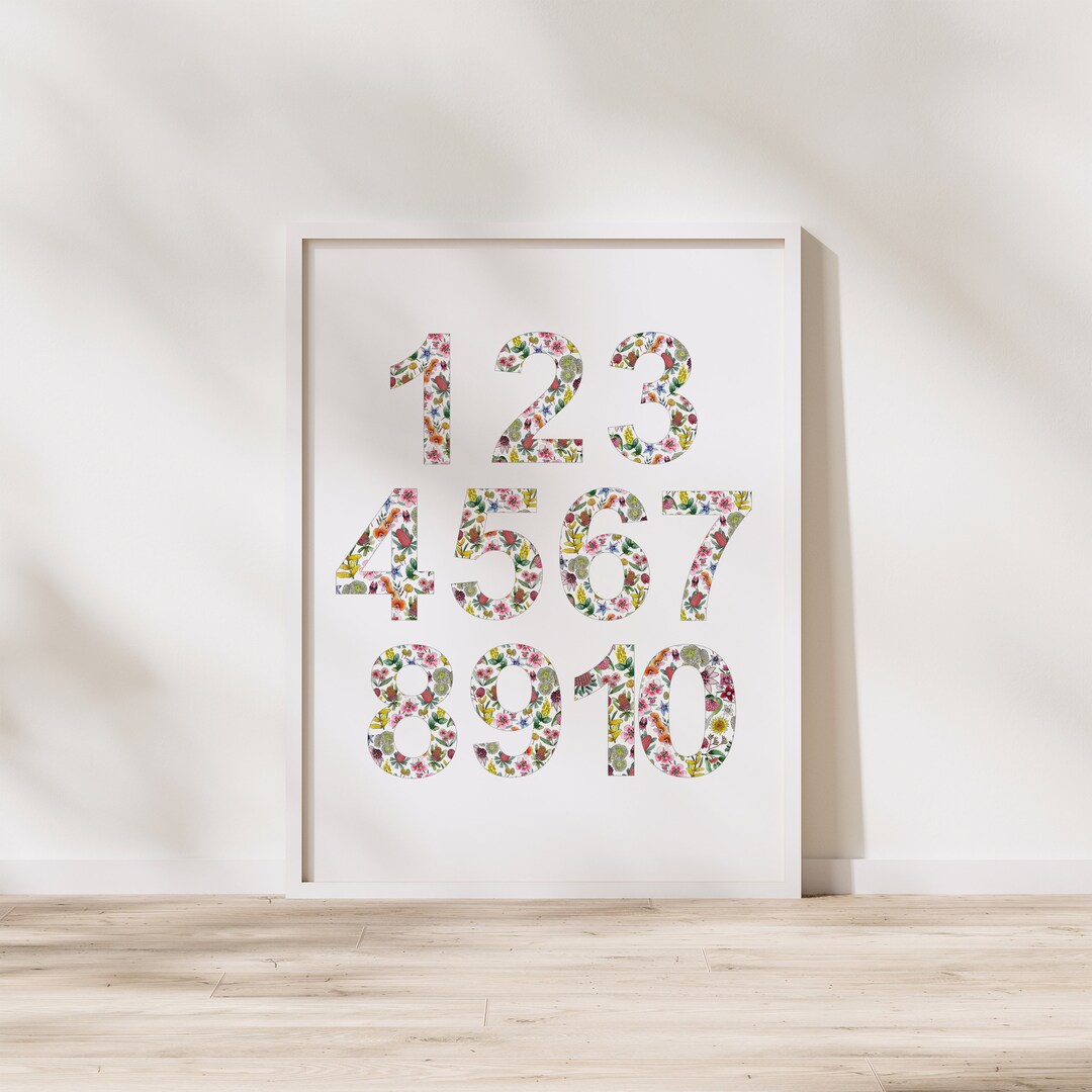 Australian Native Floral Number Chart 1 - 10: Educational Prints ...