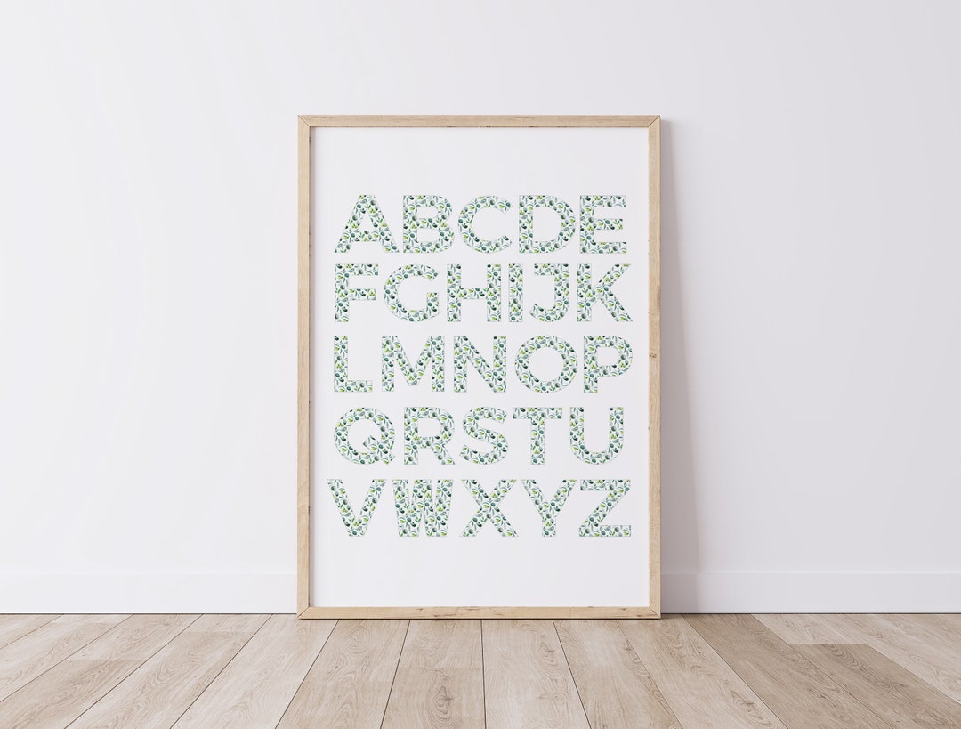Australian Gum Leaf Alphabet Chart A - Z: Educational Prints ...