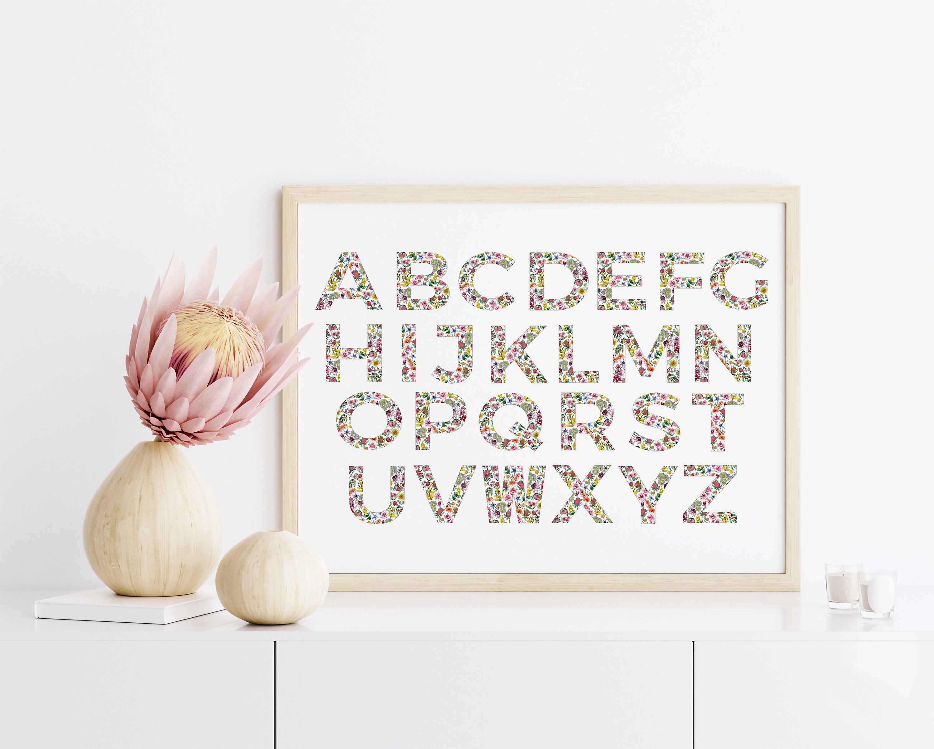 Australian Native Floral Alphabet Chart A - Z: Educational Prints ...