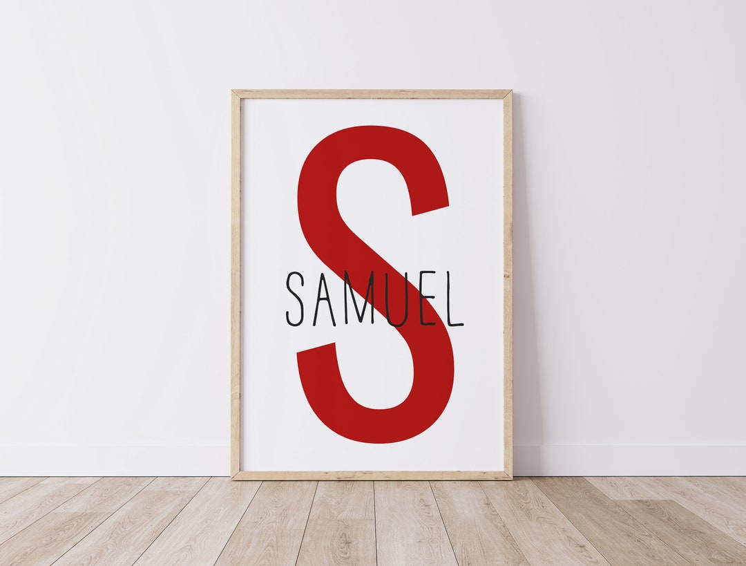Printable Nursery Art, Personalized Initial Baby Name Print, Bedroom ...