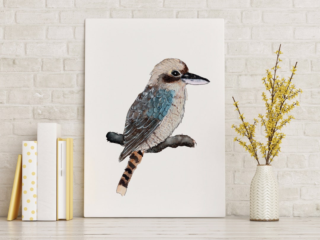 Kookaburra Australian Native, Bird Wall Prints, Fauna Art, Bird Lover ...