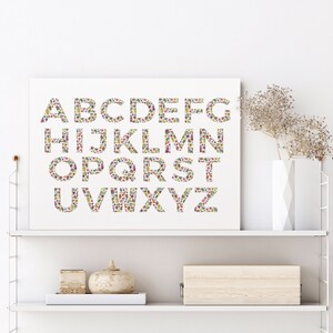 Australian Native Floral Alphabet Chart A Z: Educational Canvas Print ...
