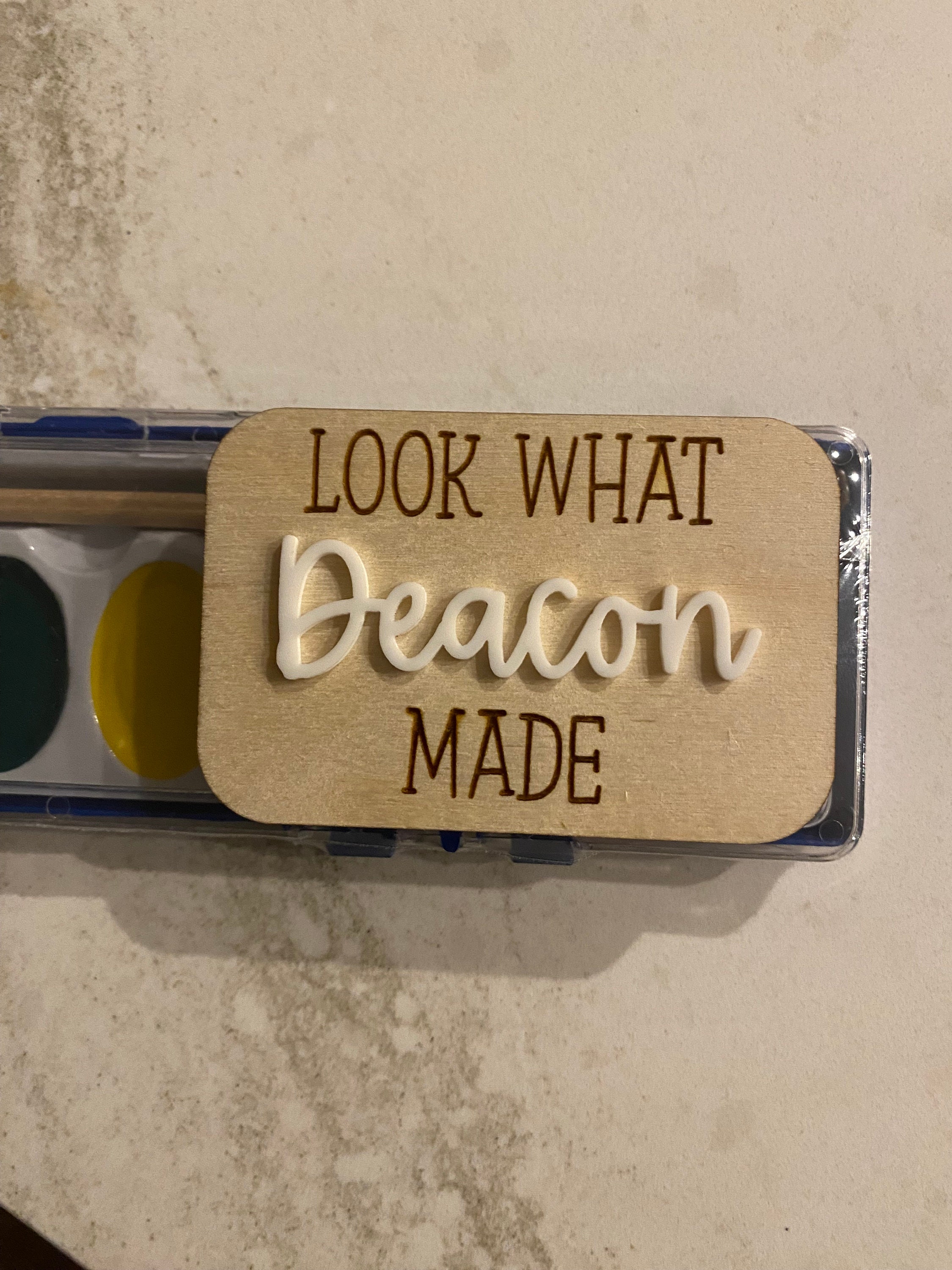 Look What I Made Magnet | Custom Artwork Magnet | Engraved Art Magnet ...