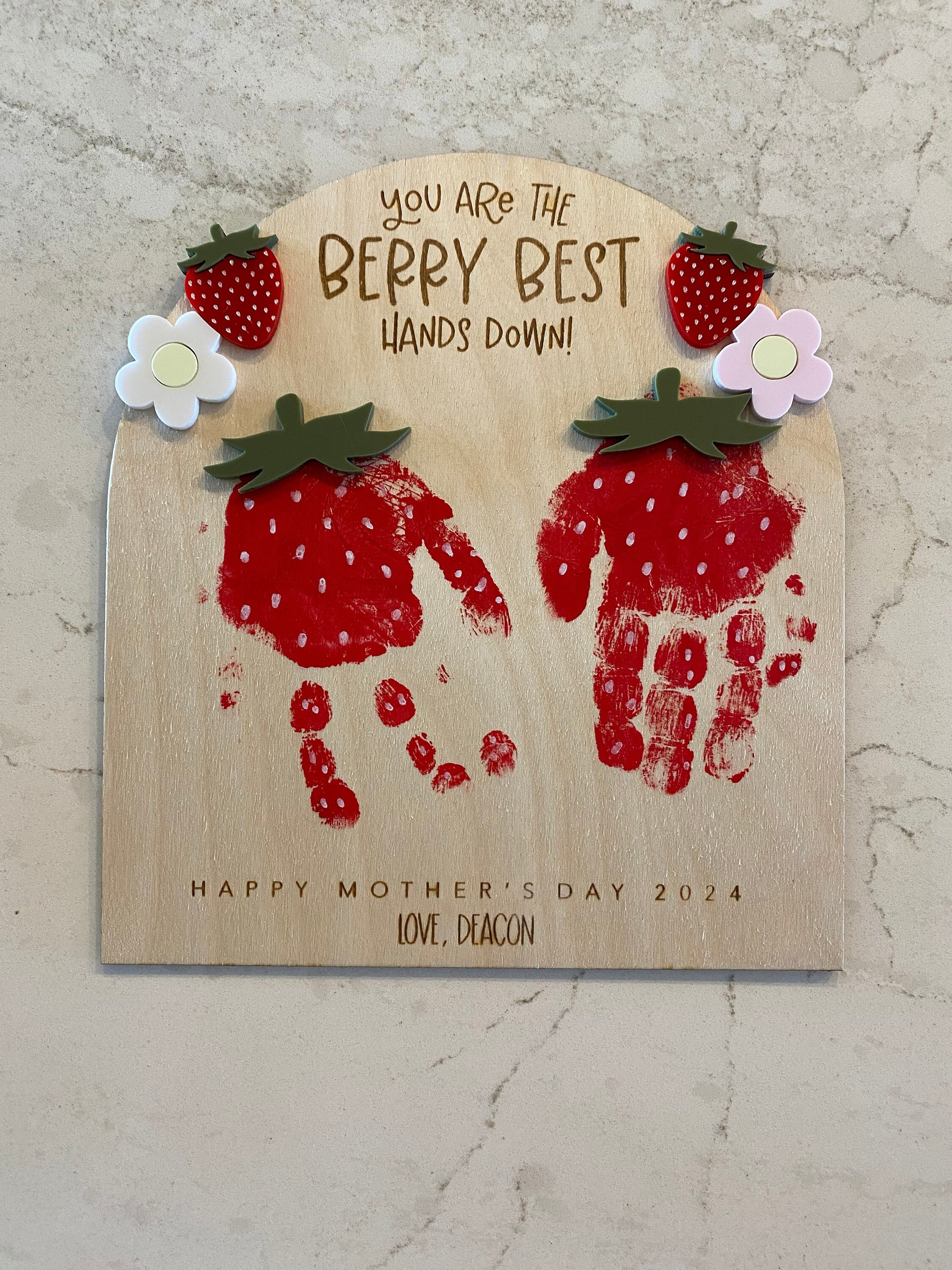 You Are the Berry Best Handprint Sign | Baby Handprint Mother's Day ...