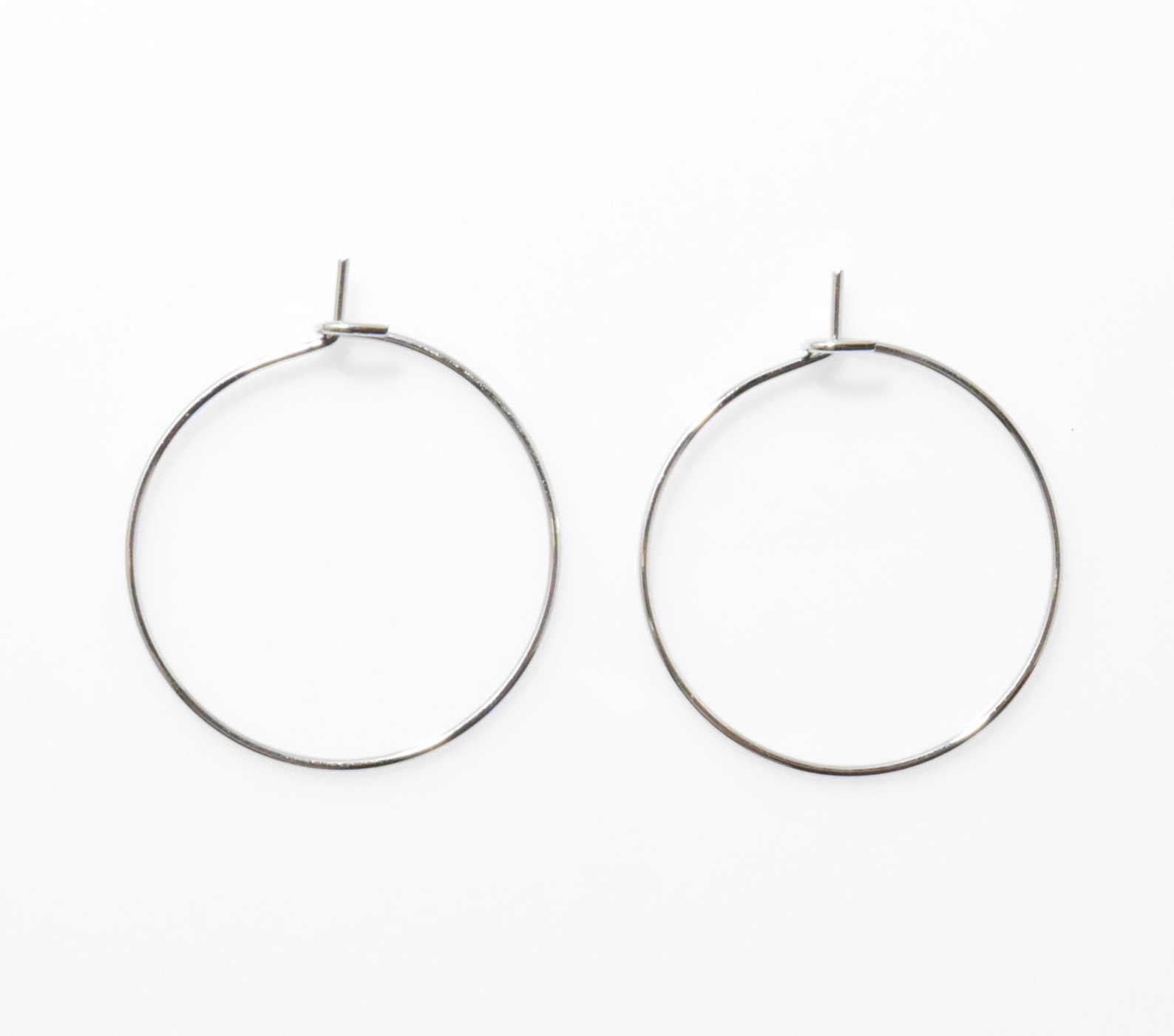 20mm Ring Hook Earring , Ear Wires . Earring Component . Polished ...