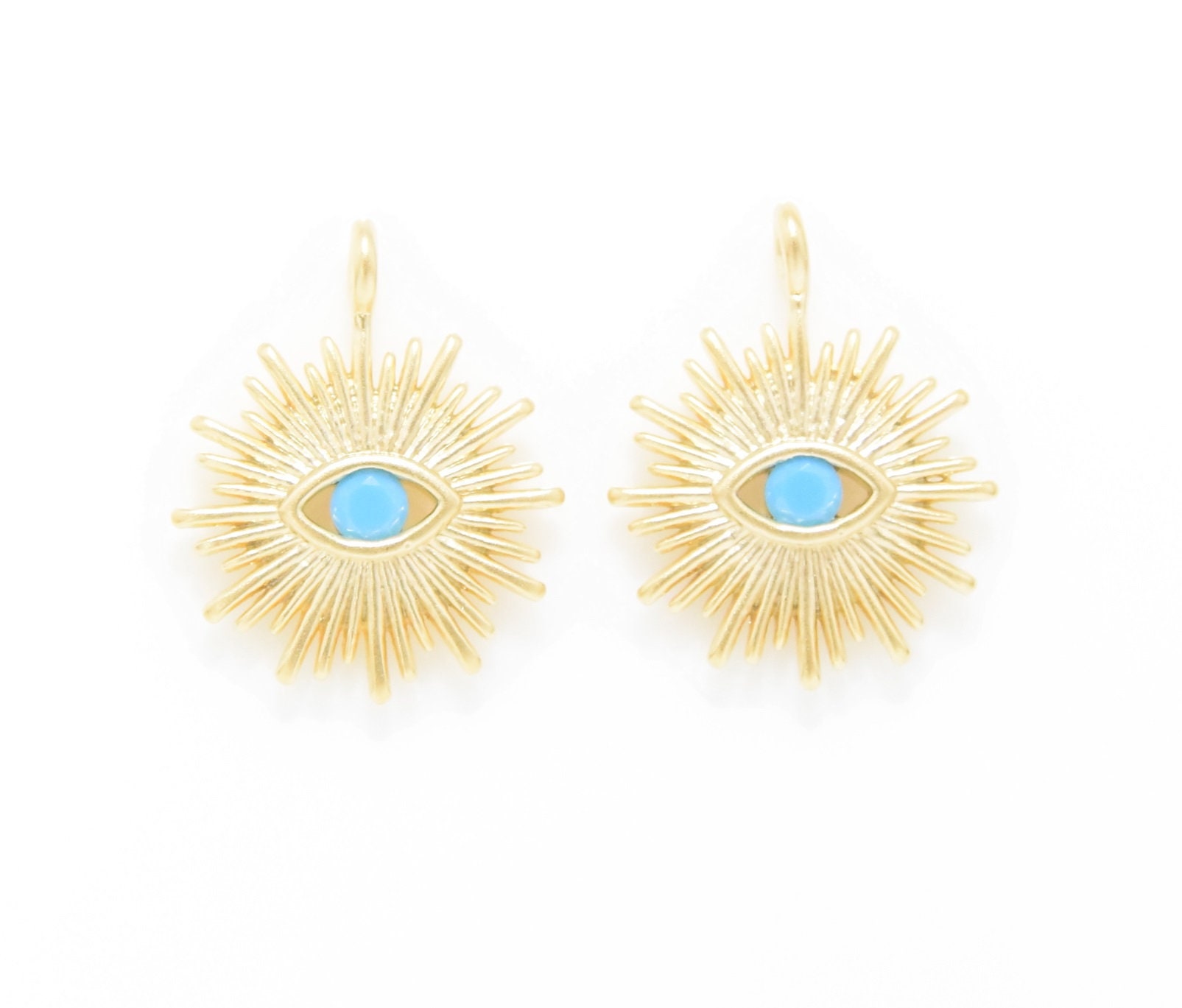 Turquoise Evil Eye Pendant . Evil Eye Charm . Evil Eye Beads . | Etsy