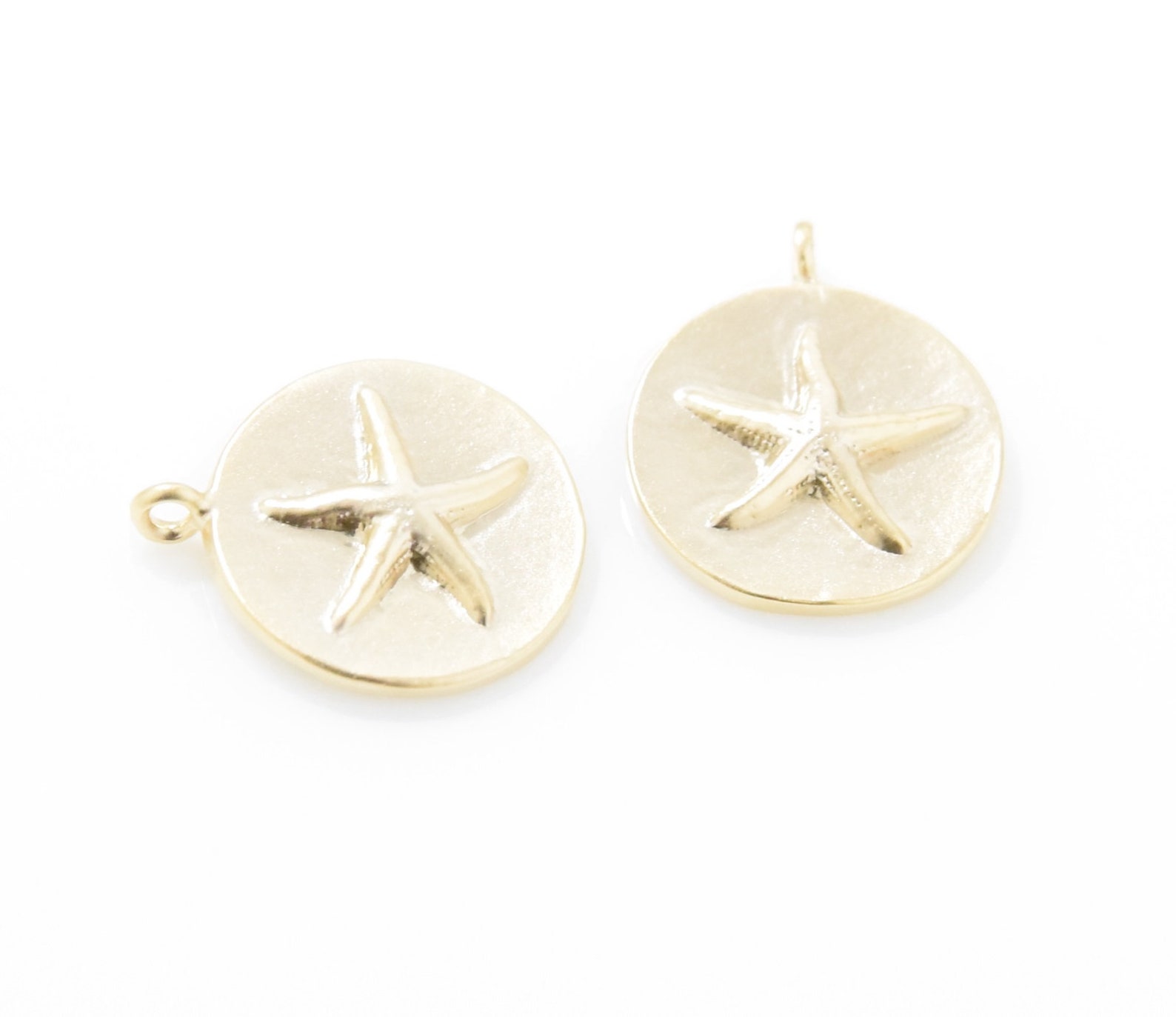 Starfish Pendant . Starfish Charm . Star Fish Beads . Coin | Etsy