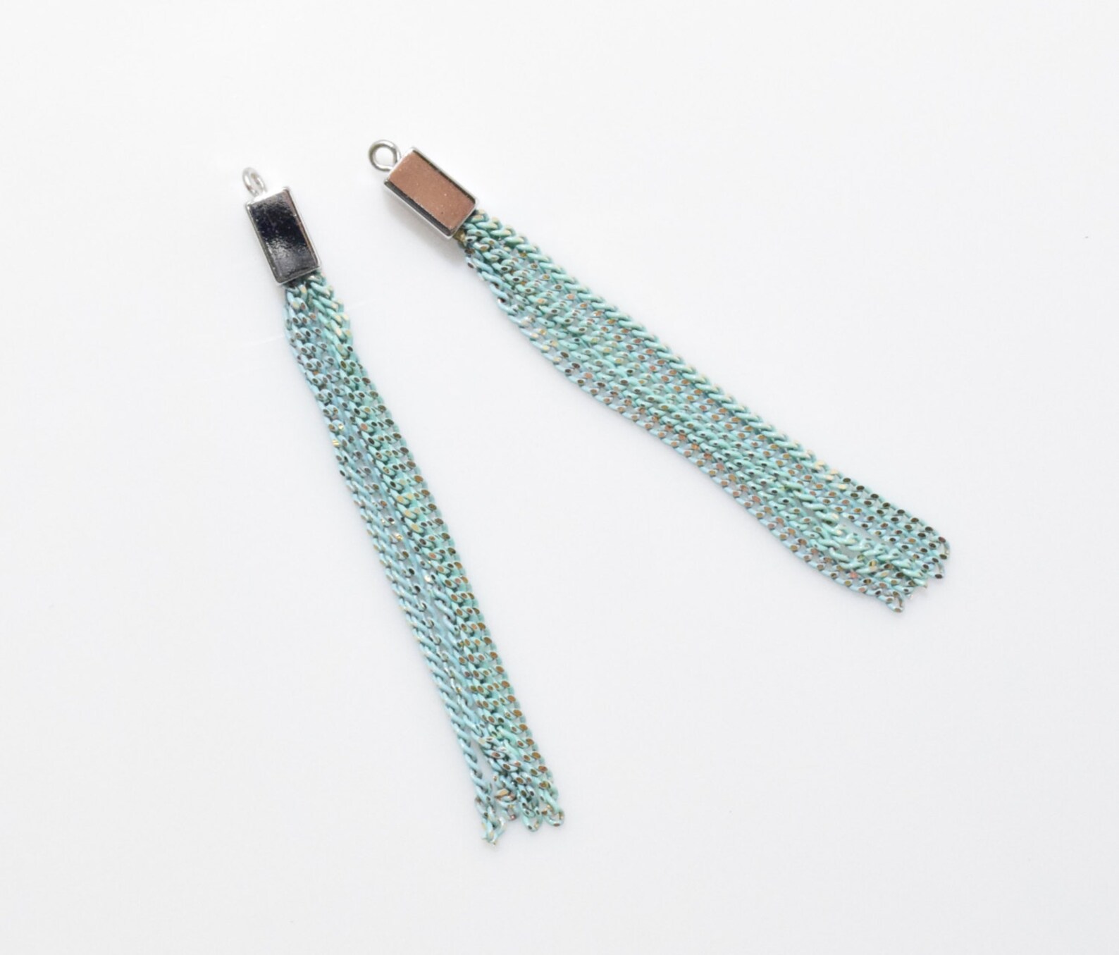 Mint Metal Tassel . Chain Tassel . Color Chain Tassel . | Etsy