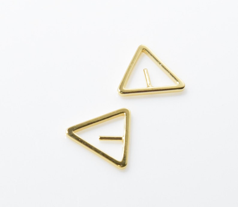 Triangle pin Brass Pendant . Wedding Jewelry . Jewelry Craft | Etsy