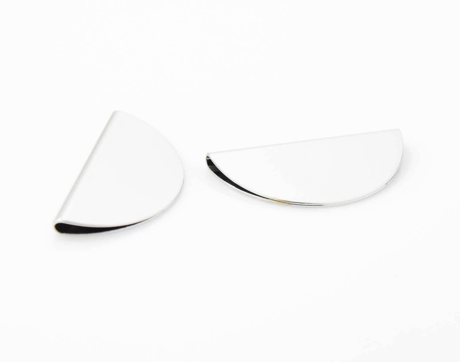 Half Moon Pendant (large) . Half Moon Bead . Half Moon Charm . Polished ...