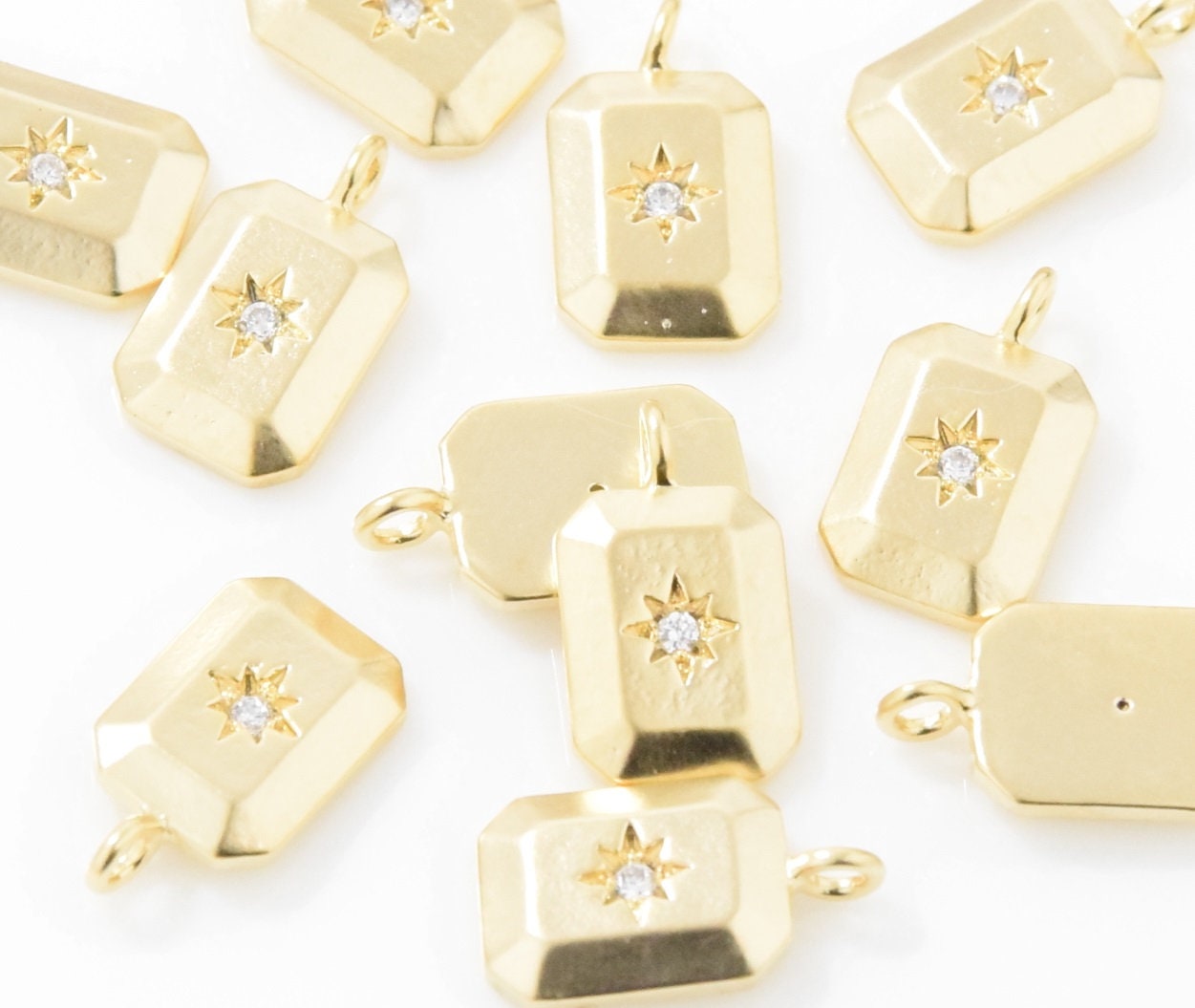 Cubic Rectangle Pendant . Cubic Star Pendant . Cubic Rectangle Charm ...
