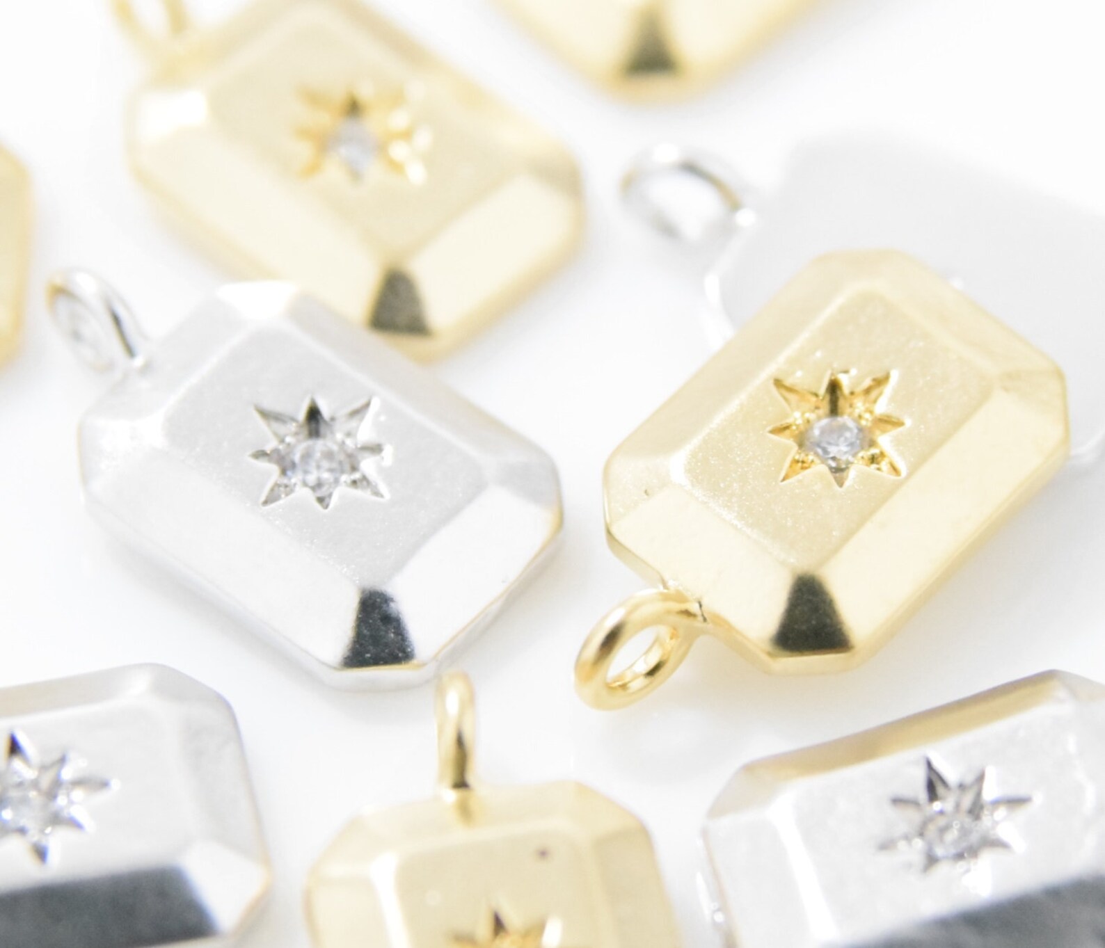 Cubic Rectangle Pendant . Cubic Star Pendant . Cubic Rectangle - Etsy