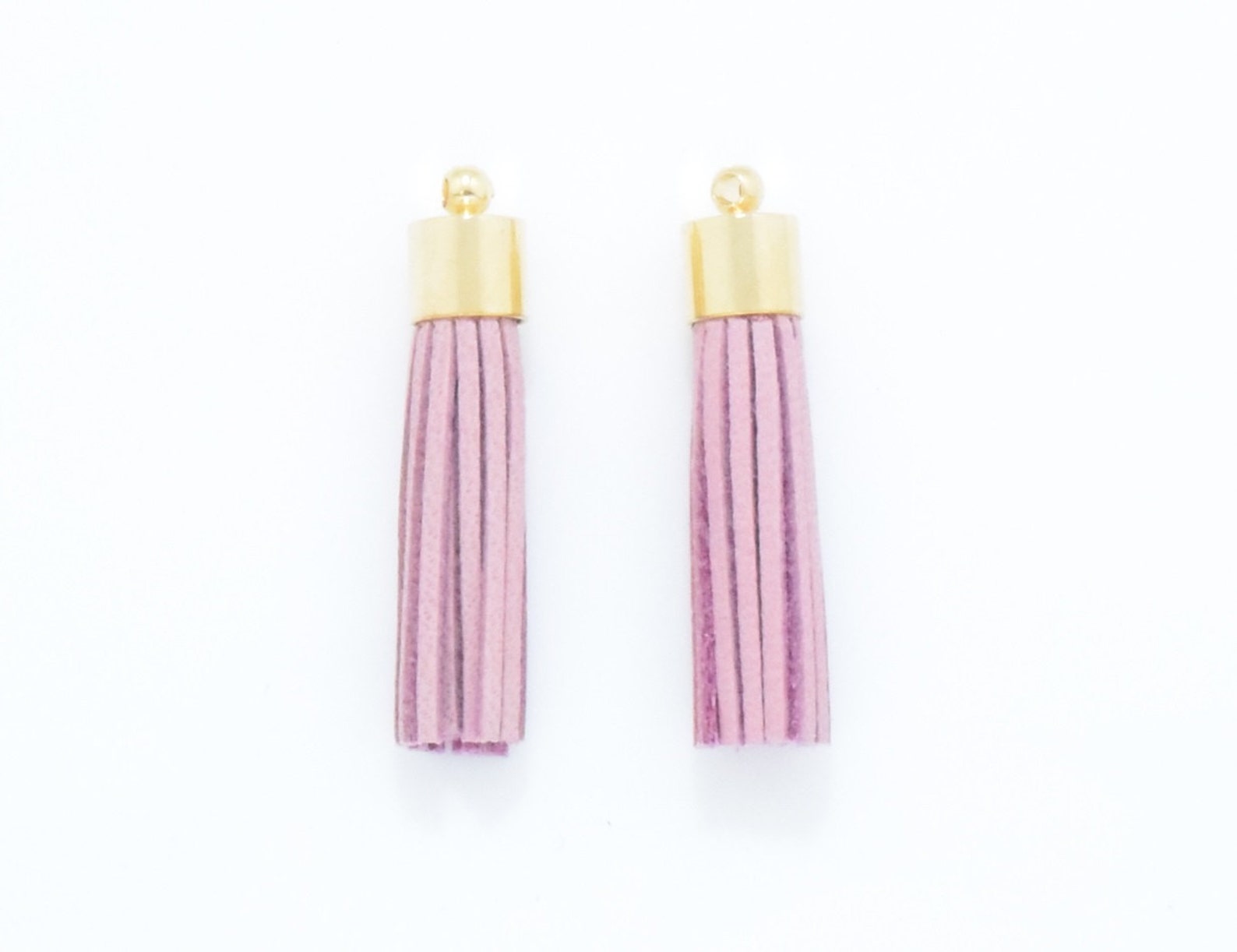 Pink Leather Tassel . Pink Tassel . Pastel Leather Tassel . - Etsy