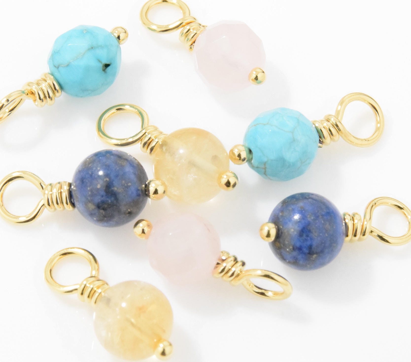 Birthstone Pendant . Birthstone Charm . Birthstones Beads . - Etsy