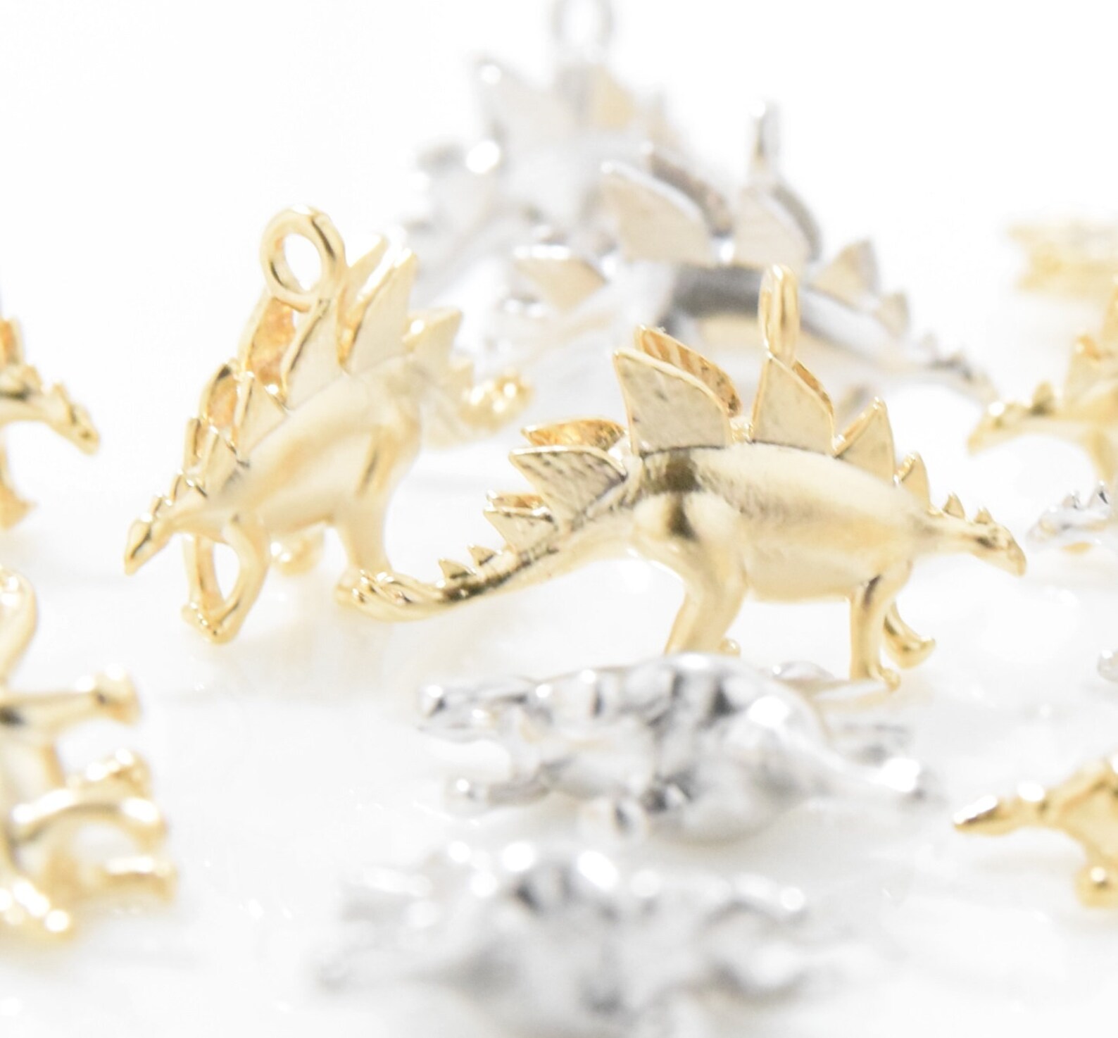 Dinosaur Pendant . Dinosaur Charm . Dinosaur Beads . Matte - Etsy