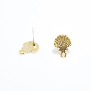 Shell Post Earring . Shell Earring . Clam Earring . 925 - Etsy