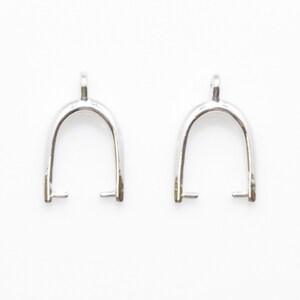 Brass Bail . Metal Bail . Basic Supplies . Polished Rhodium Plated Over ...