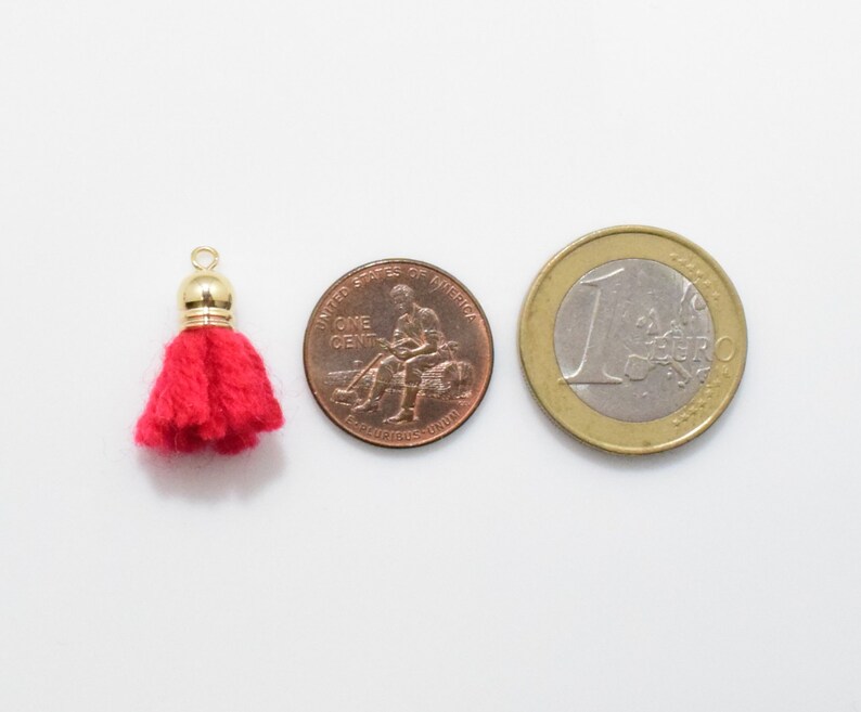 Red Wool Tassel . Tiny Wool Tassel . Mini Wool Tassel . Wool - Etsy