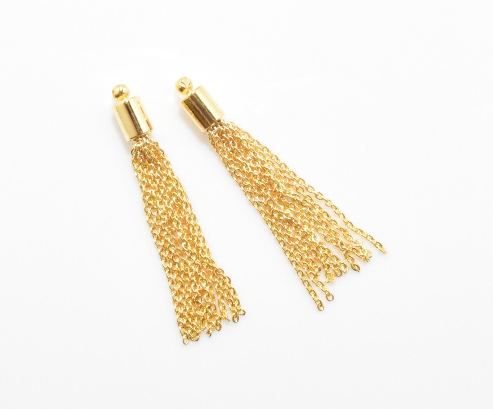 Gold Metal Tassel Large Gold Chain Tassel Brass Tassel Etsy