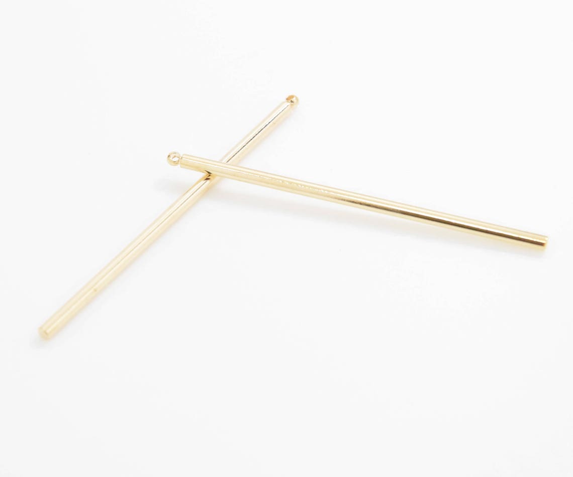 Bar Brass Pendant . Long Bar Pendant . Stick Pendant . Stick Charm ...
