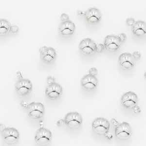 Tiny Ball Pendant small . Ball Charm . Handmade Jewelry Supplies ...