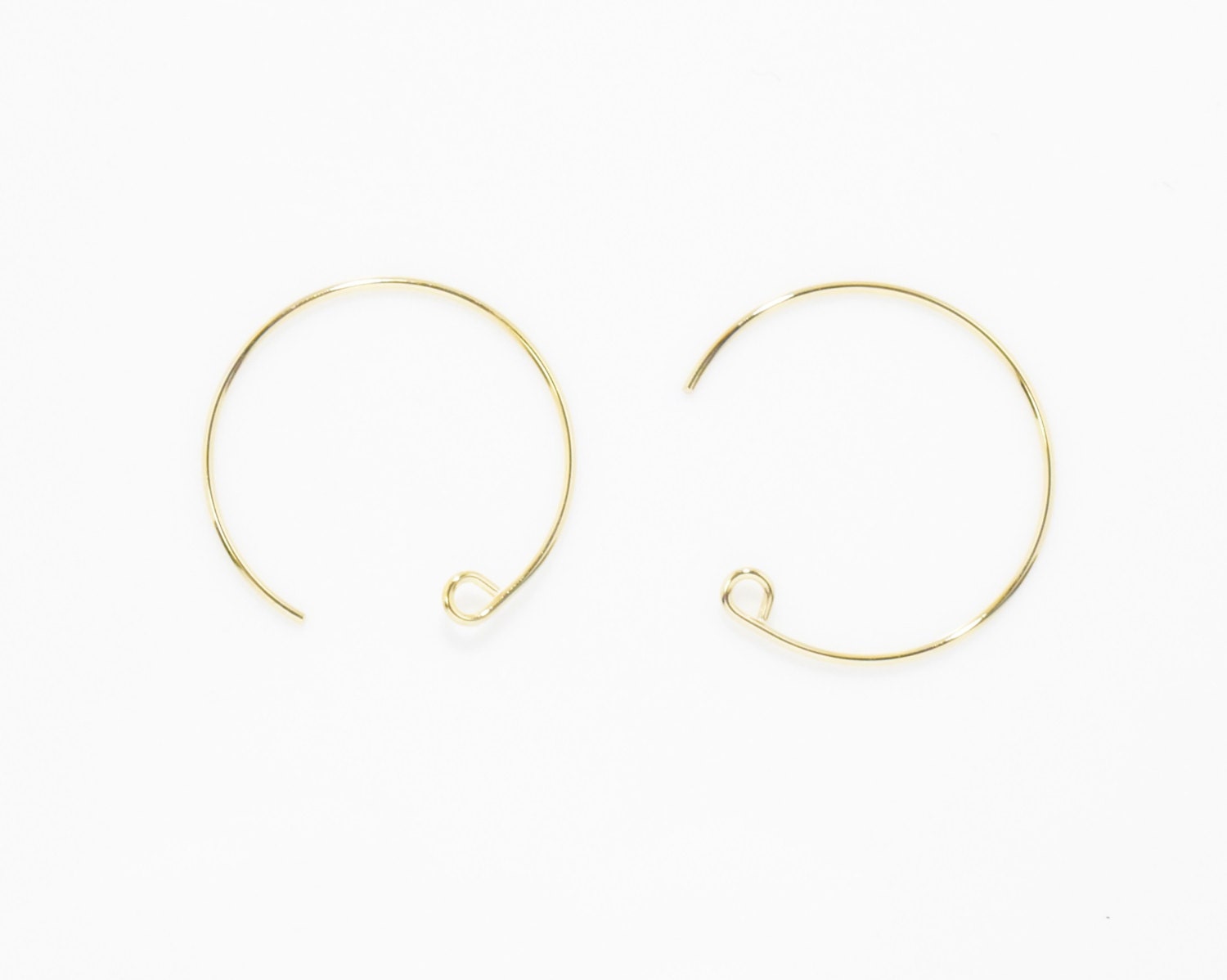 25mm Half Ring Hook Earring . Ring Hook . Round Hook . Ear | Etsy