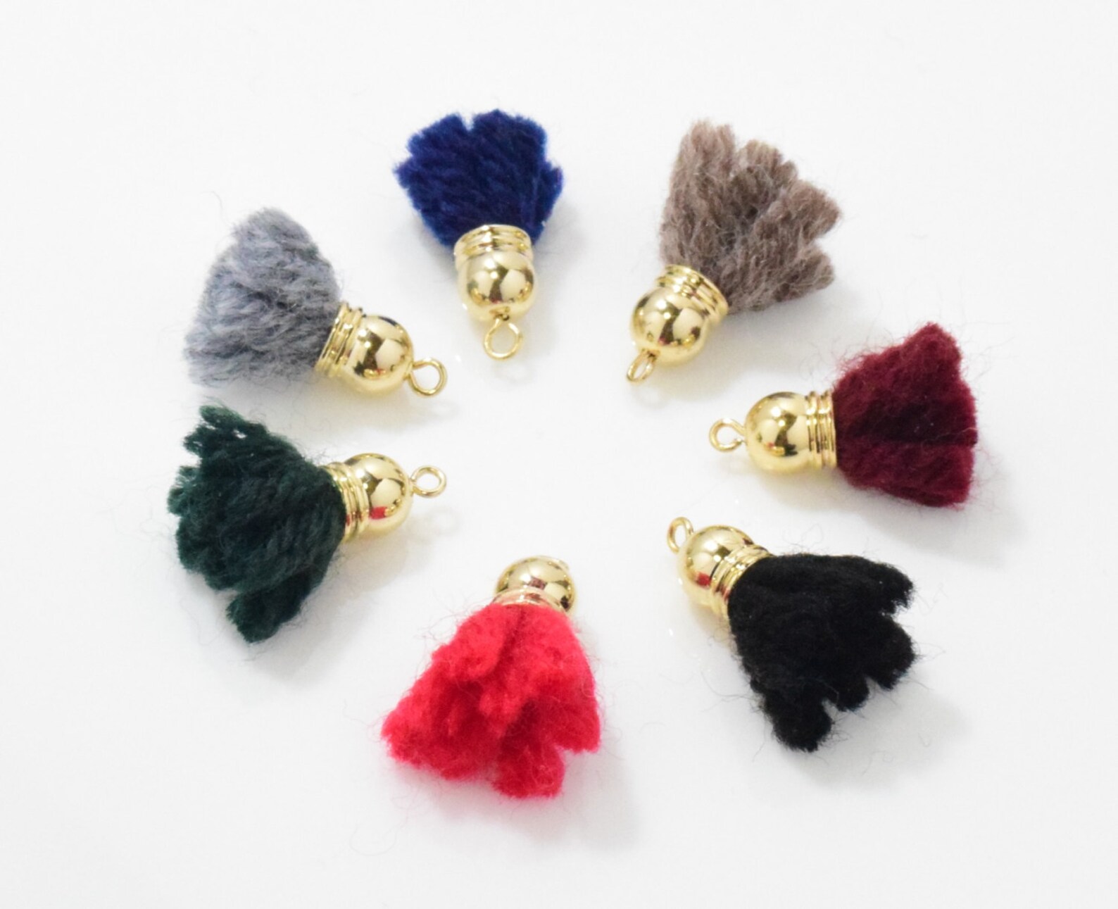 Red Wool Tassel . Tiny Wool Tassel . Mini Wool Tassel . Wool - Etsy