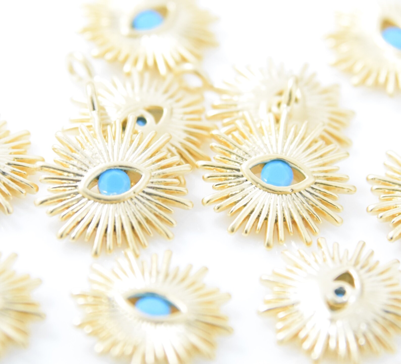 Turquoise Evil Eye Pendant . Evil Eye Charm . Evil Eye Beads . - Etsy