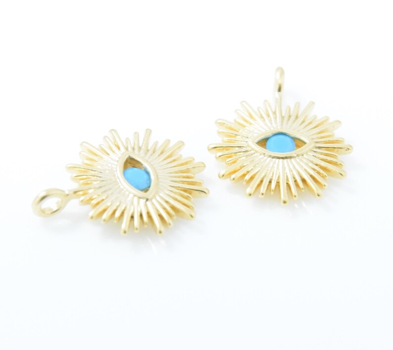 Turquoise Evil Eye Pendant . Evil Eye Charm . Evil Eye Beads . - Etsy