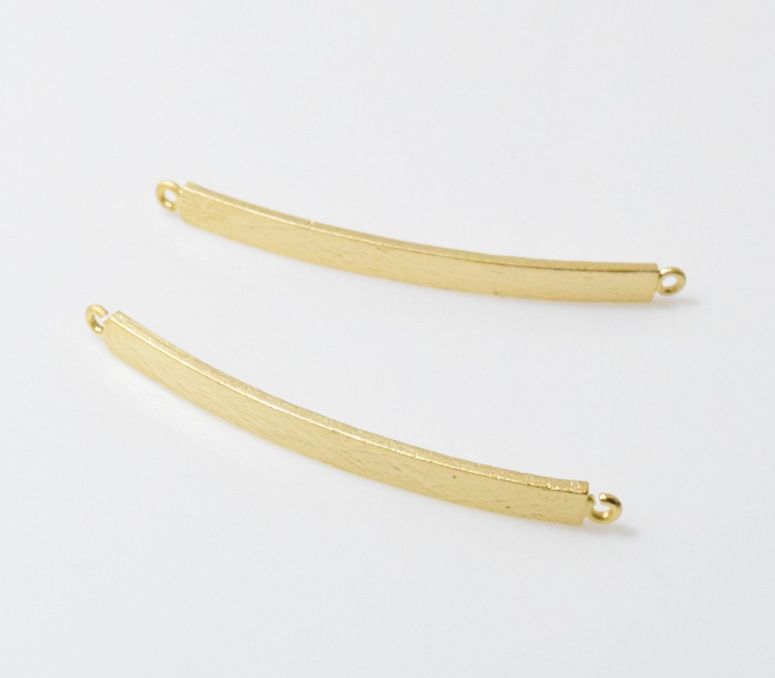 Bar Brass Connector Curved Bar Pendant. Jewelry Craft Supply. - Etsy