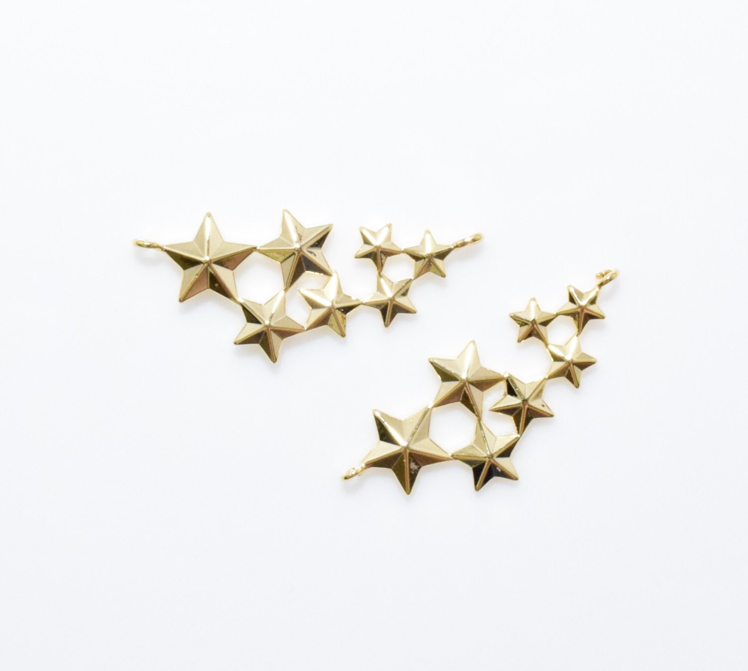 Star Brass Pendant . Star Charm . Star Connector . Wedding - Etsy