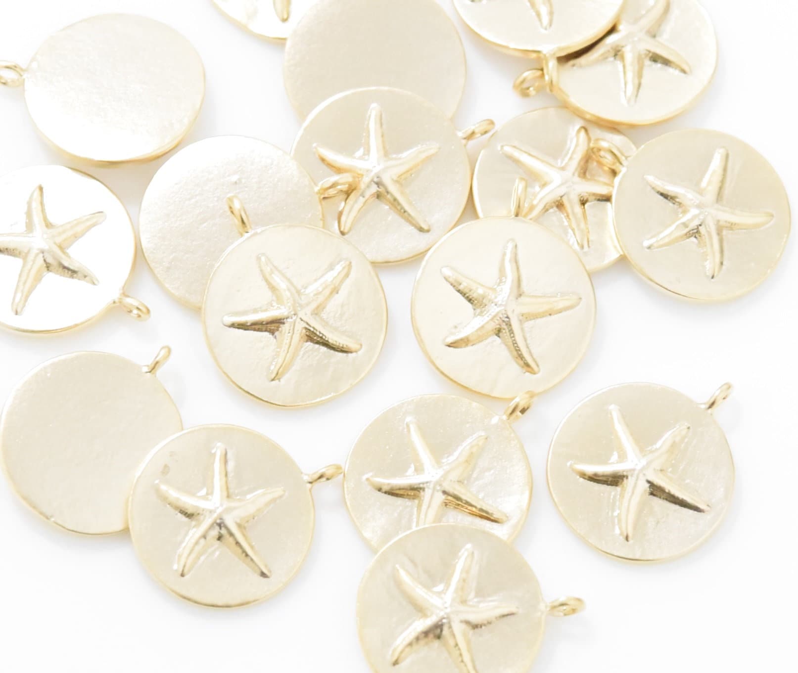 Starfish Pendant . Starfish Charm . Star Fish Beads . Coin | Etsy