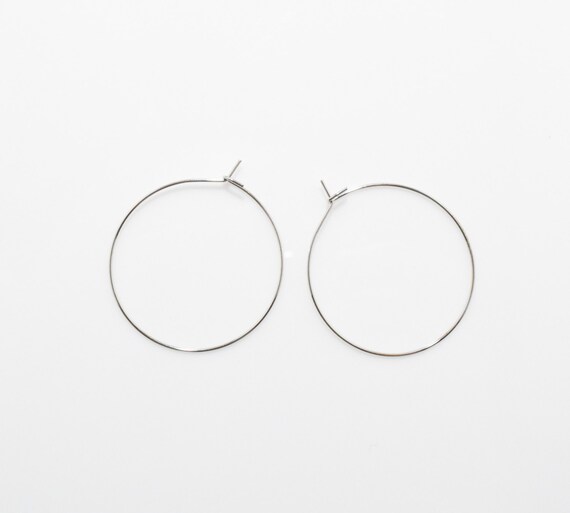 30mm Ring Hook Earring . Round Hook . Ear Wires . Earring | Etsy