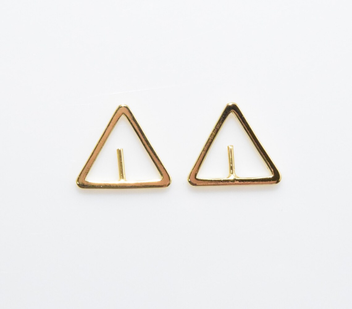 Triangle pin Brass Pendant . Wedding Jewelry . Jewelry Craft | Etsy