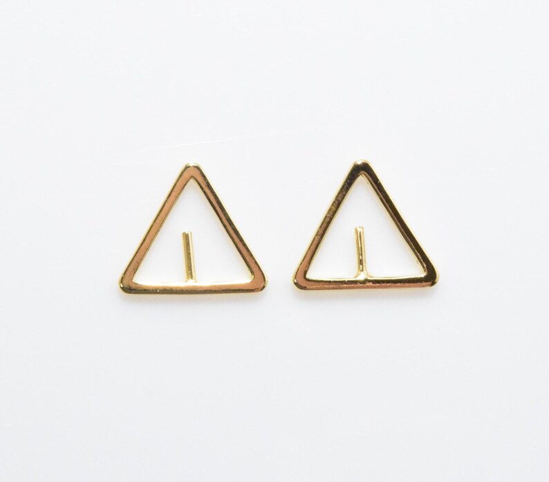 Triangle pin Brass Pendant . Wedding Jewelry . Jewelry Craft | Etsy