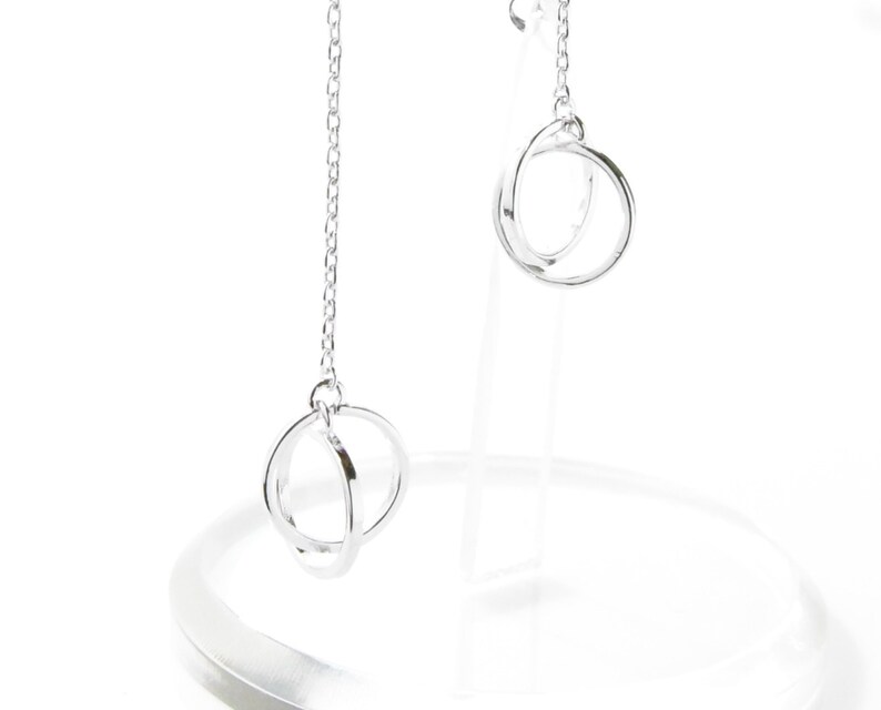 Double Circle Chain Earring Backs . Butterfly Clutch . Earring - Etsy