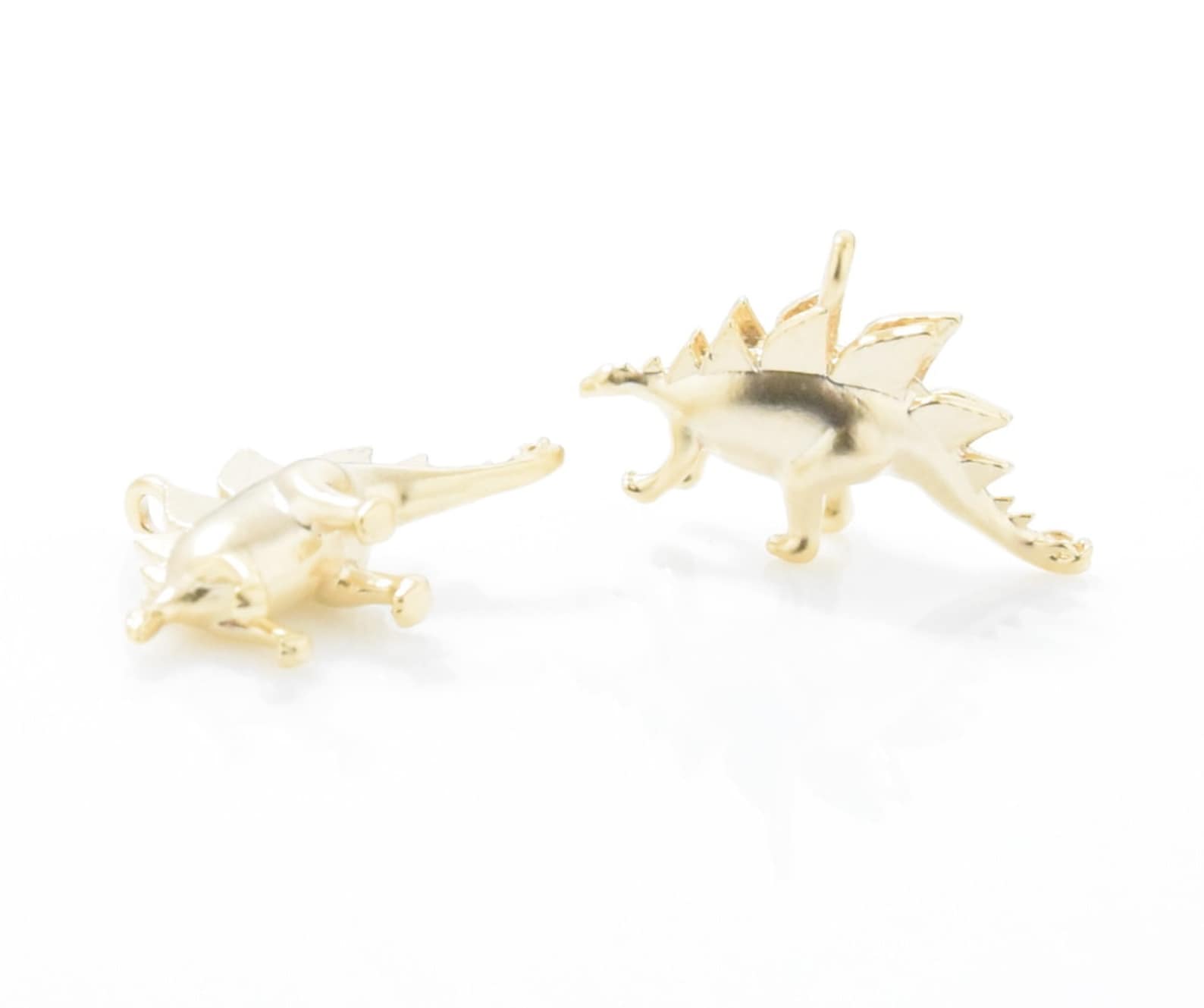 Dinosaur Pendant . Dinosaur Charm . Dinosaur Beads . 16K Matte | Etsy