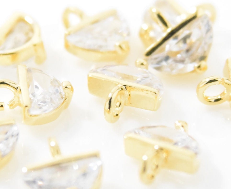 Cubic Half Moon Pendant Small . Tiny Half Moon Pendant . | Etsy