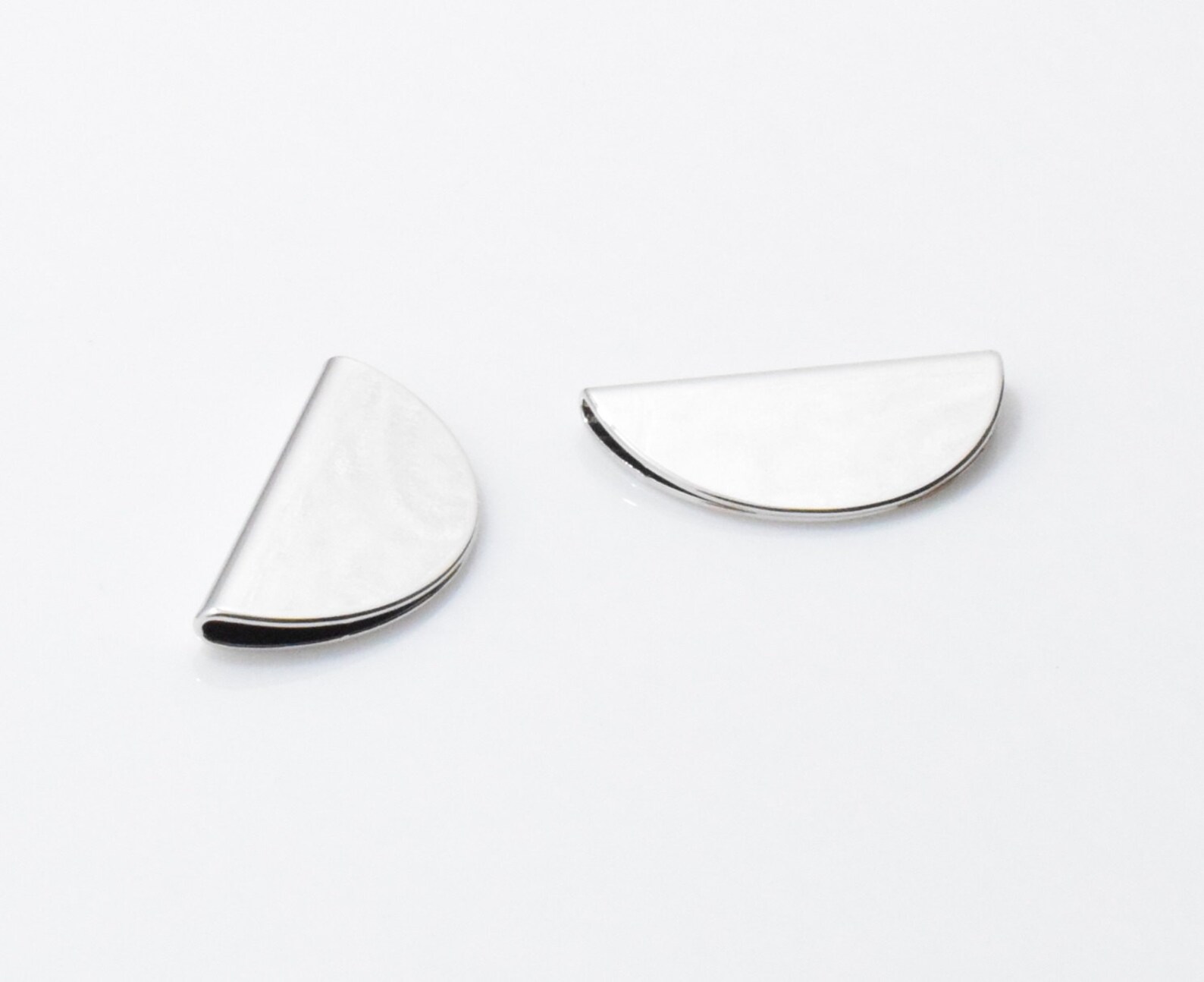 Half Moon Pendant small . Half Moon Bead . Half Moon Charm . - Etsy