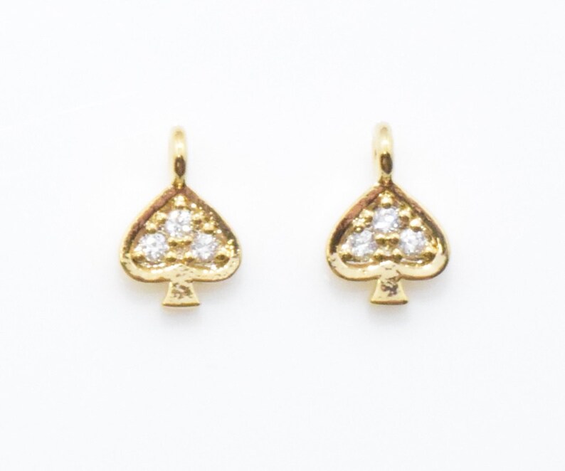 Cubic Spade Pendant . Spade Charm . Trump Pendant . Cubic | Etsy