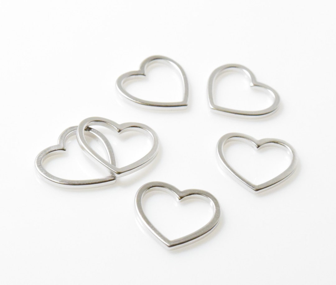 Heart Brass Pendant . Heart Charm . Jewelry Craft Supply . - Etsy