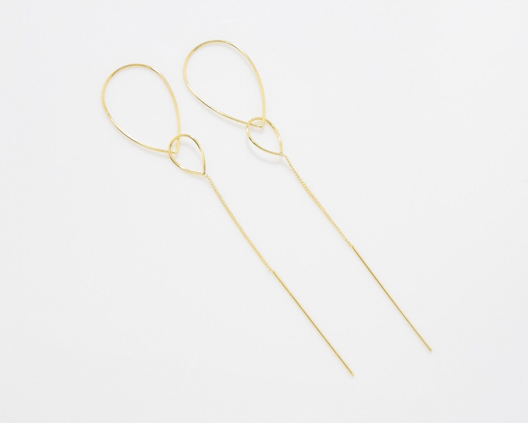 Drop Chain Earring . Long Chain Earring . Drop Earring . Penetrative ...