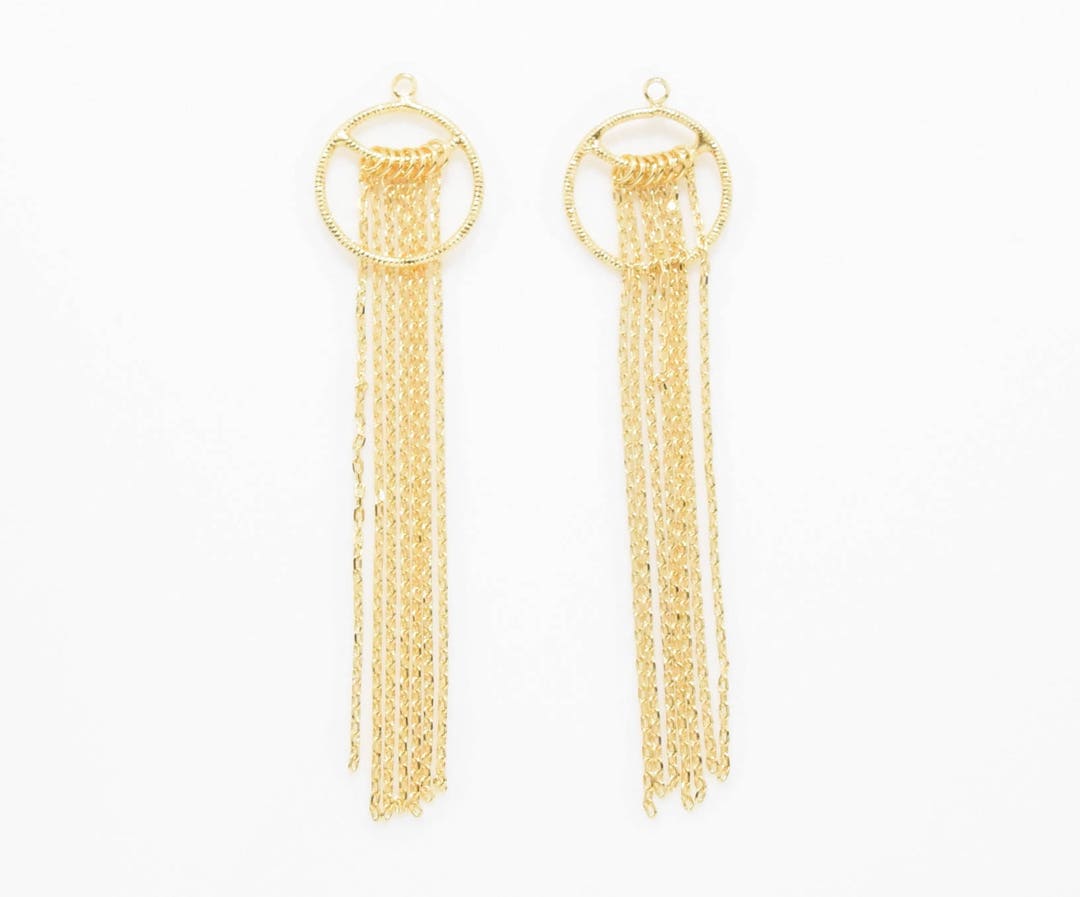 Long Chain Drop Pendant . Chandelier Pendant . Party Jewelry . Wedding ...