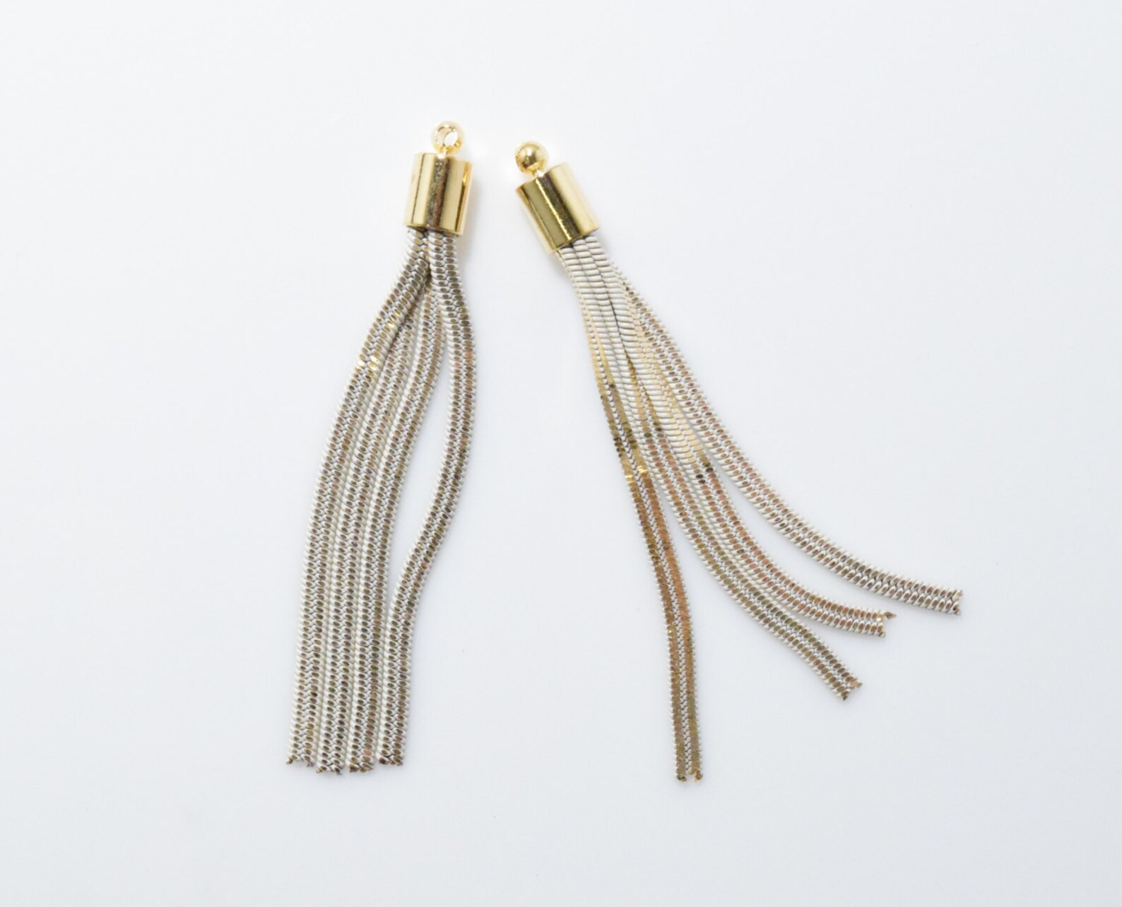 Ivory Metal Tassel . Chain Tassel . Jewelry Craft Supply . 16K - Etsy