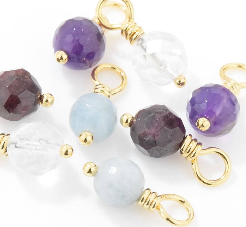 Birthstone Pendant . Birthstone Charm . Birthstones Beads . | Etsy