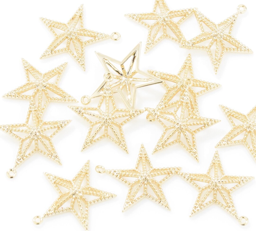 Colgante de latón estrella. Encanto estrella . Abalorios de Estrellas ...